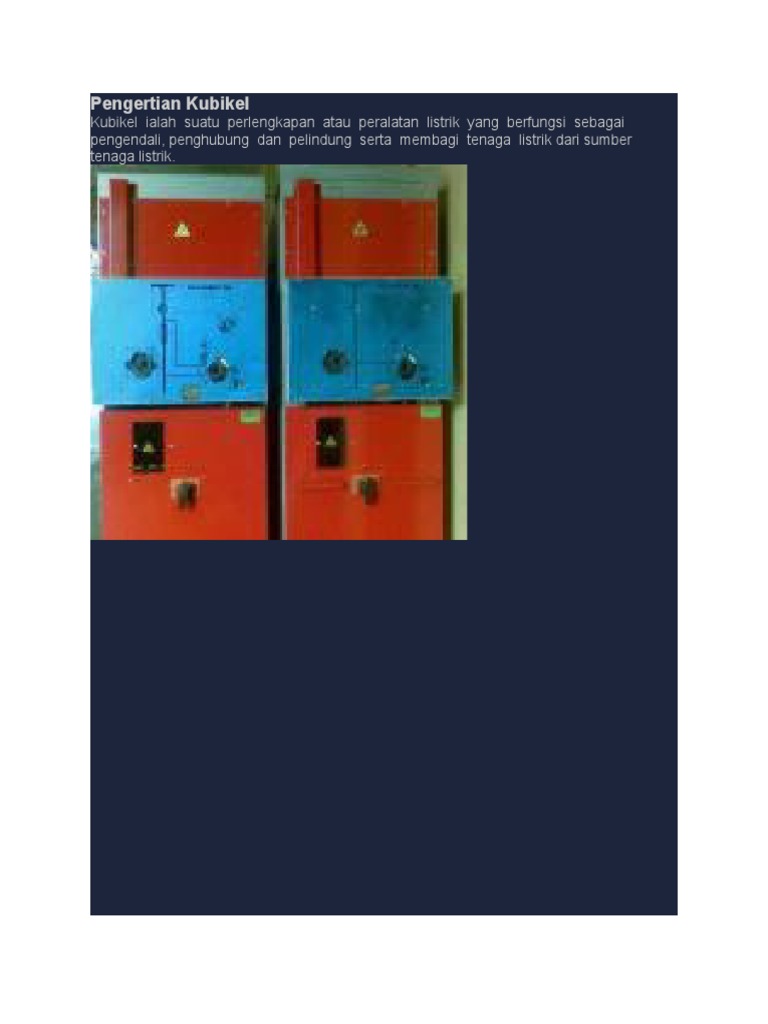 Pengertian dan Fungsi Kubikel Listrik | PDF