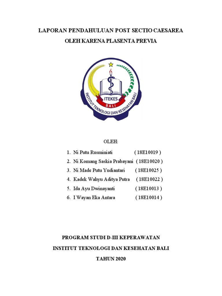 LP Post SC Oleh Karena Plasenta Previa KLP 4 | PDF