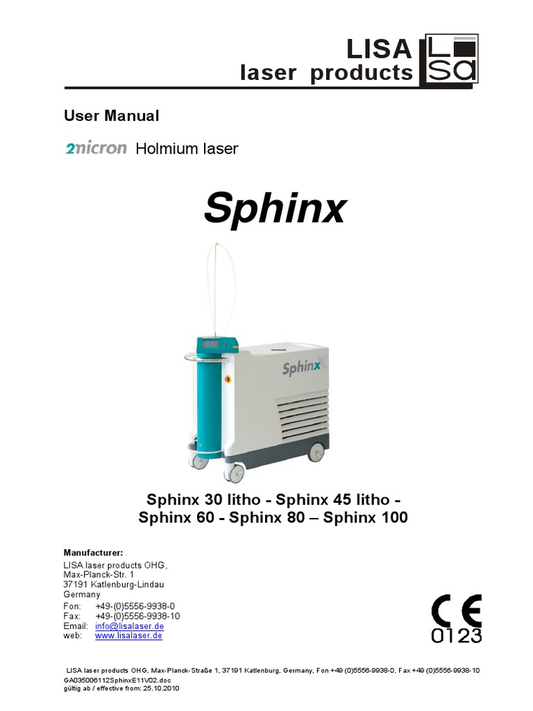 25 Laser Holmiun Lisa Sphinx | PDF | Electromagnetic Compatibility | Laser