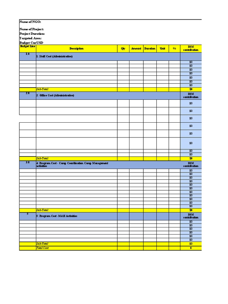 Annex B - Financial Proposal Template | PDF | Business