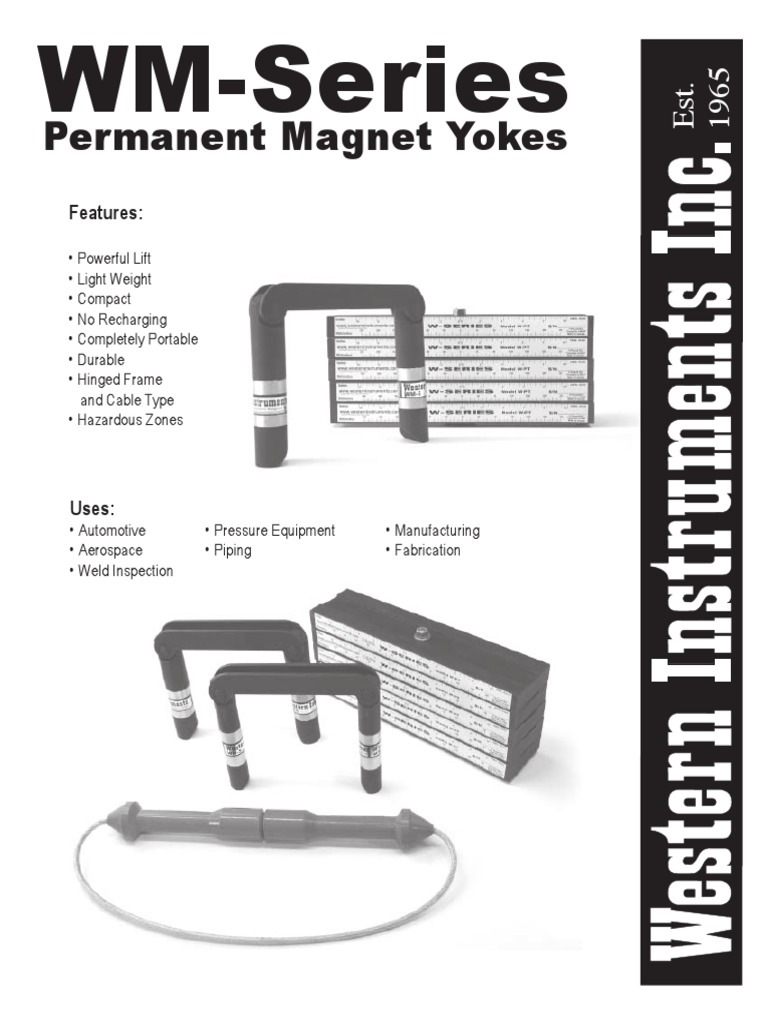 WM Series Permanent Magnet Yokes Data Sheet | PDF | Magnet ...