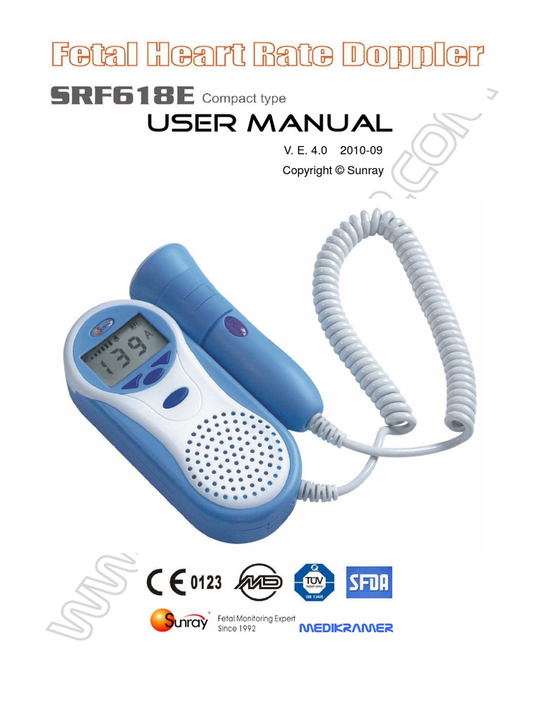 8 Doppler Fetal Sunray Sfr618e | PDF | Fetus | Menu (Computing)