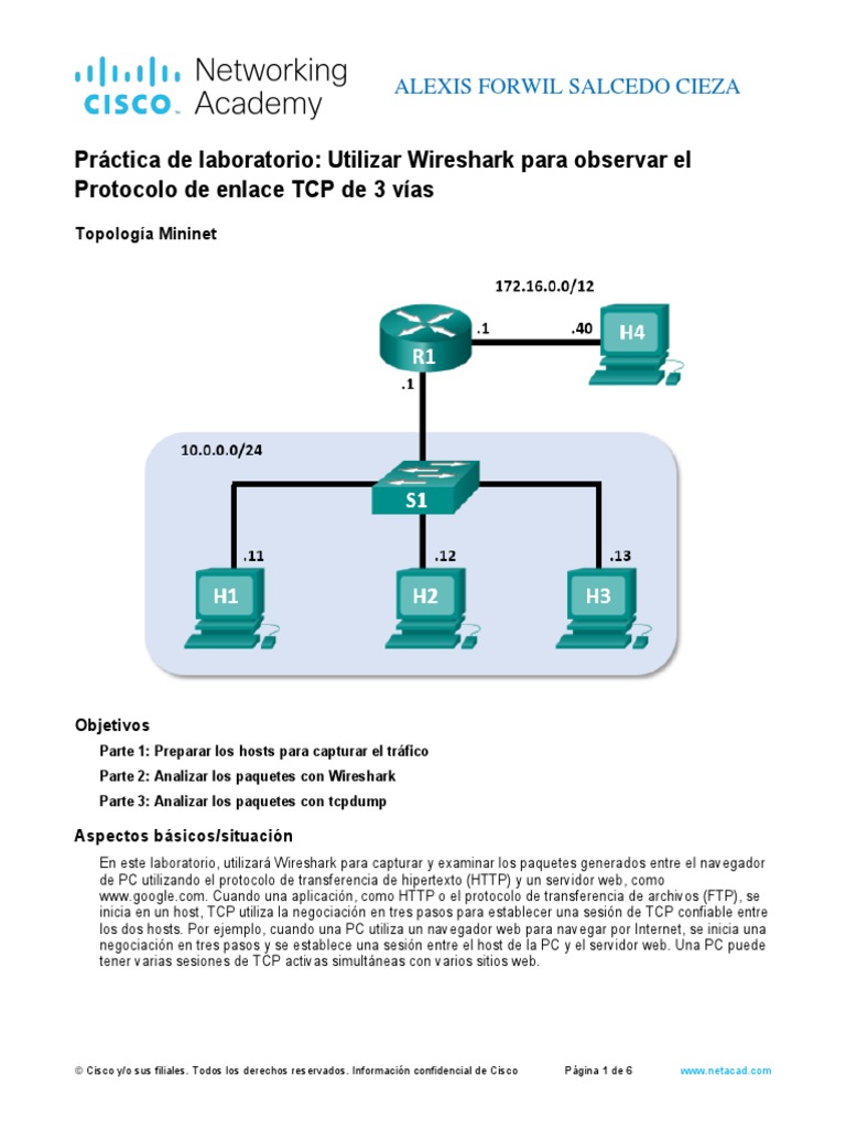 4.5.2.4 Lab - Using Wireshark To Observe The TCP 3-Way Handshake | Protocolo de Control de ...