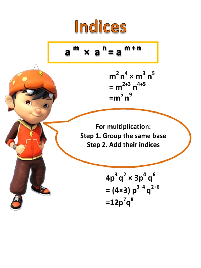 Nota Subjek Matematik Indices | PDF