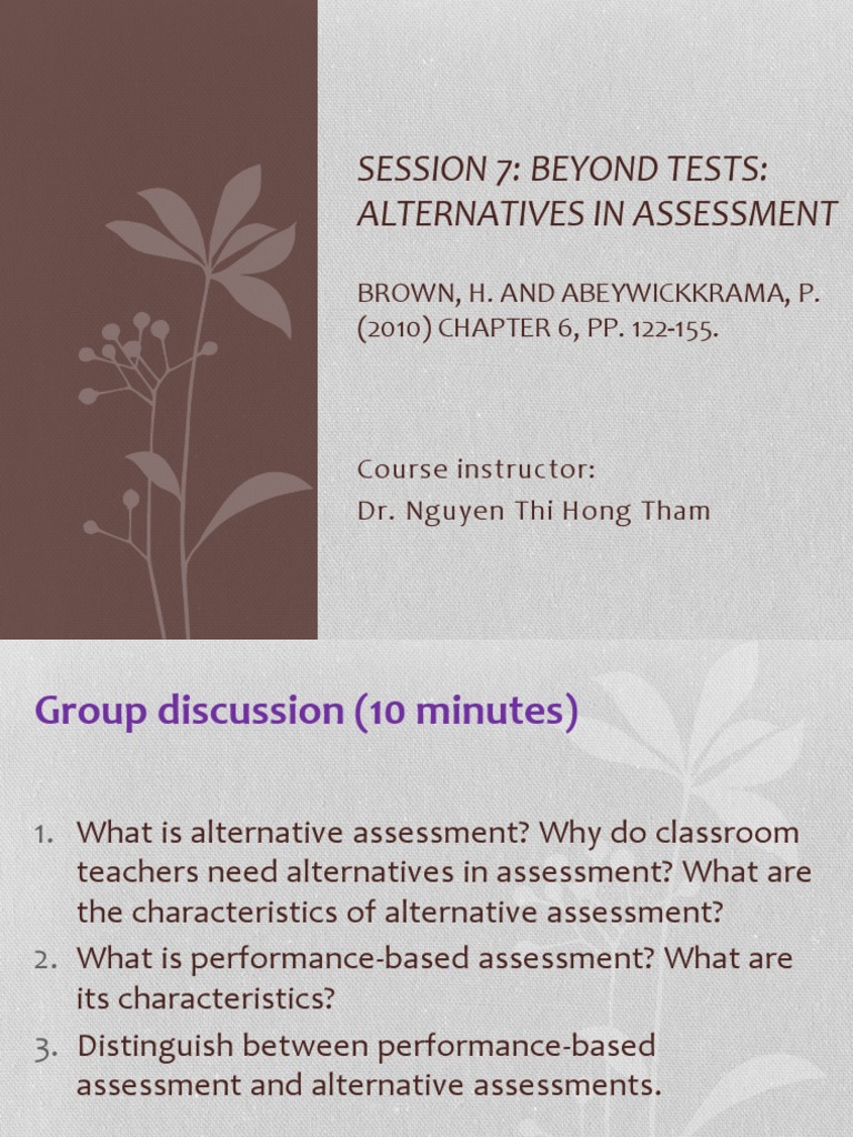 Alternatives to Standardized Testing: A Guide to Performance-Based ...