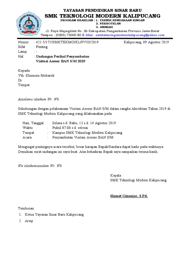 Template Surat Undangan | PDF