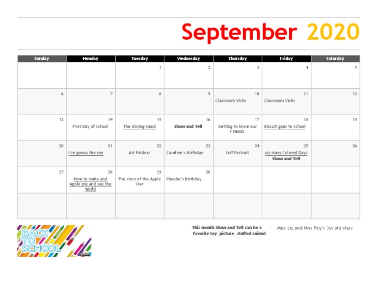 Sept 2020-Calendar | PDF
