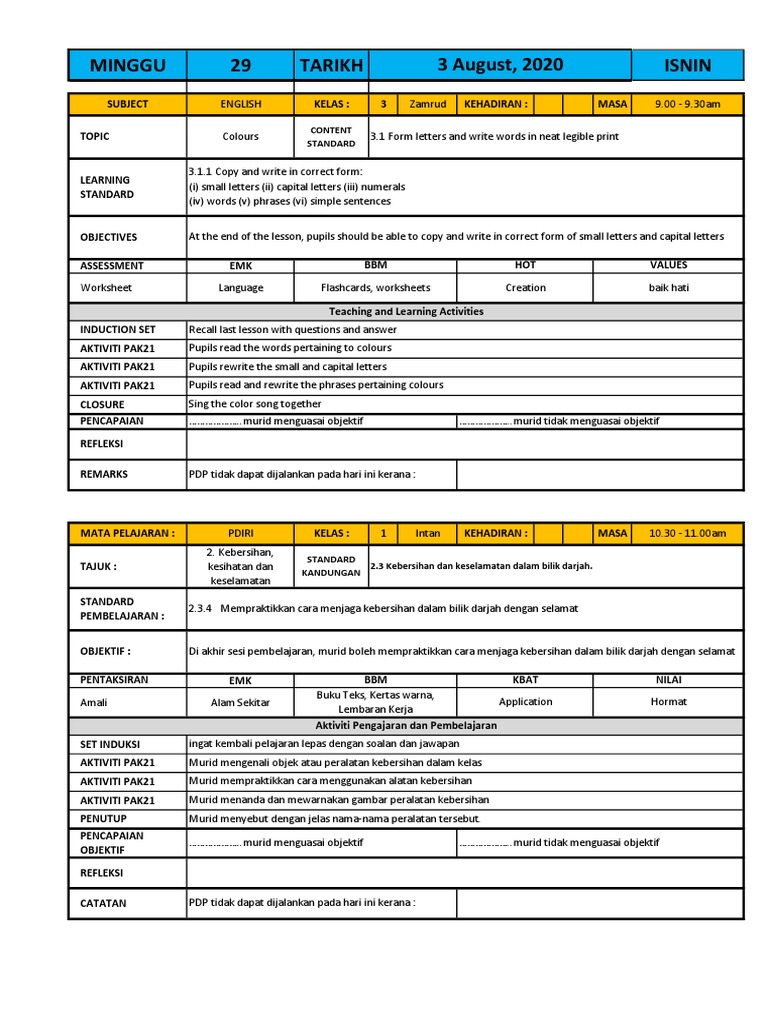 RPH Pendidikan Khas | PDF