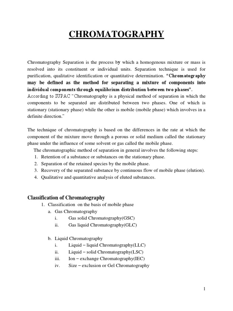 Chromatography PDF | PDF | Chromatography | Gas Chromatography