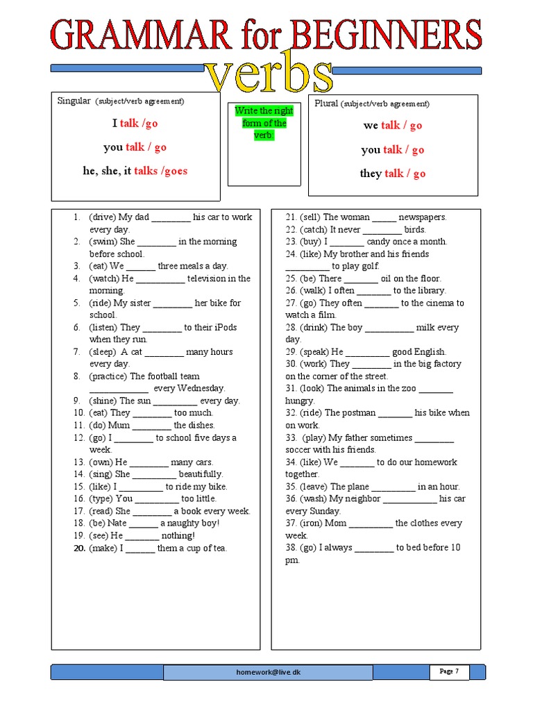 Grammar For Beginners - Verbs | PDF | Semiotics | Syntax