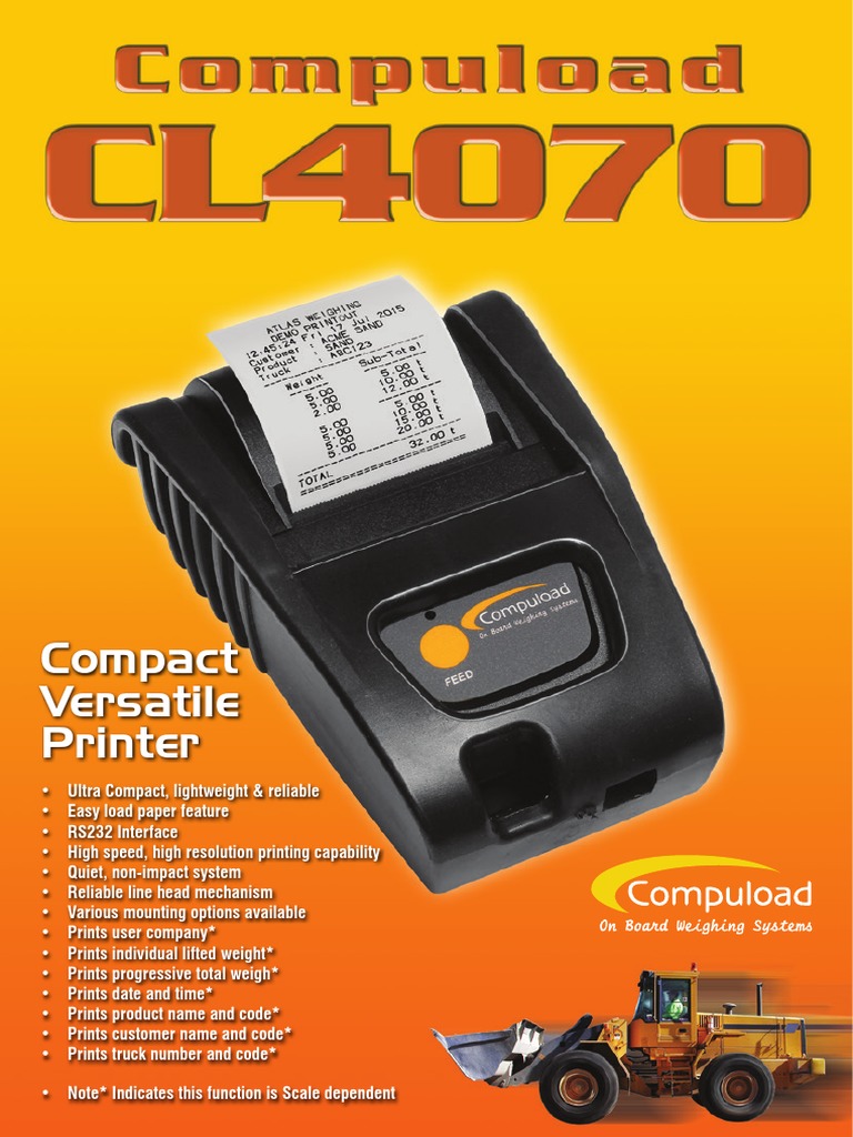 Compuload CL4070 Printer PDF | PDF | Printer (Computing) | Paper