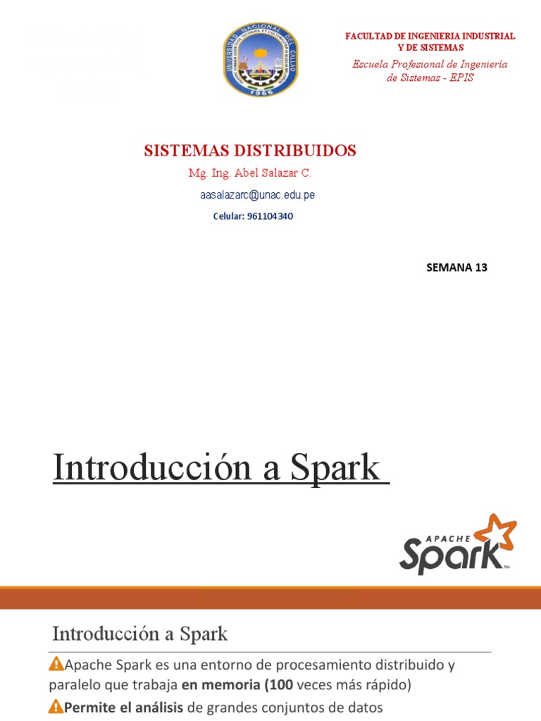 1.1 Introducción a Spark | PDF | Apache Hadoop | Apache Spark