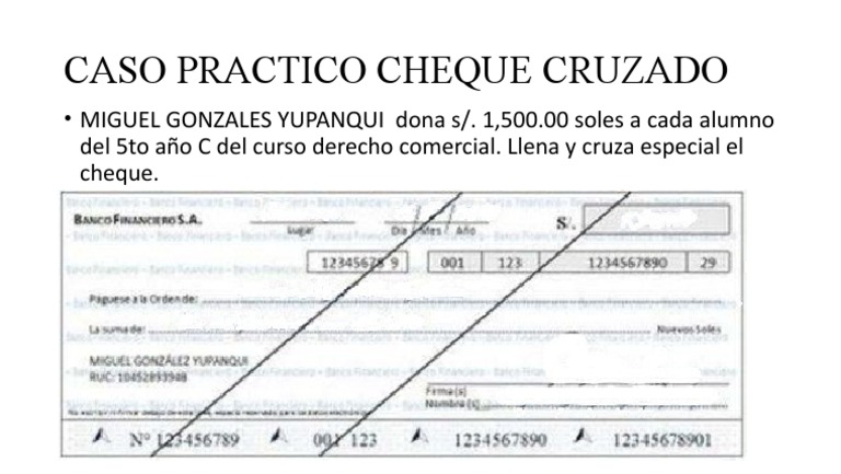 Caso Practico Cheque Cruzado | PDF