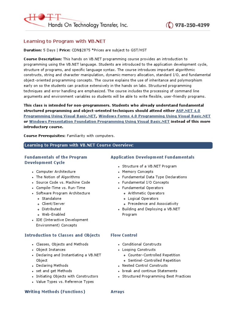 Learning VB NET Programming | PDF | Method (Computer Programming) | Class (Computer Programming)