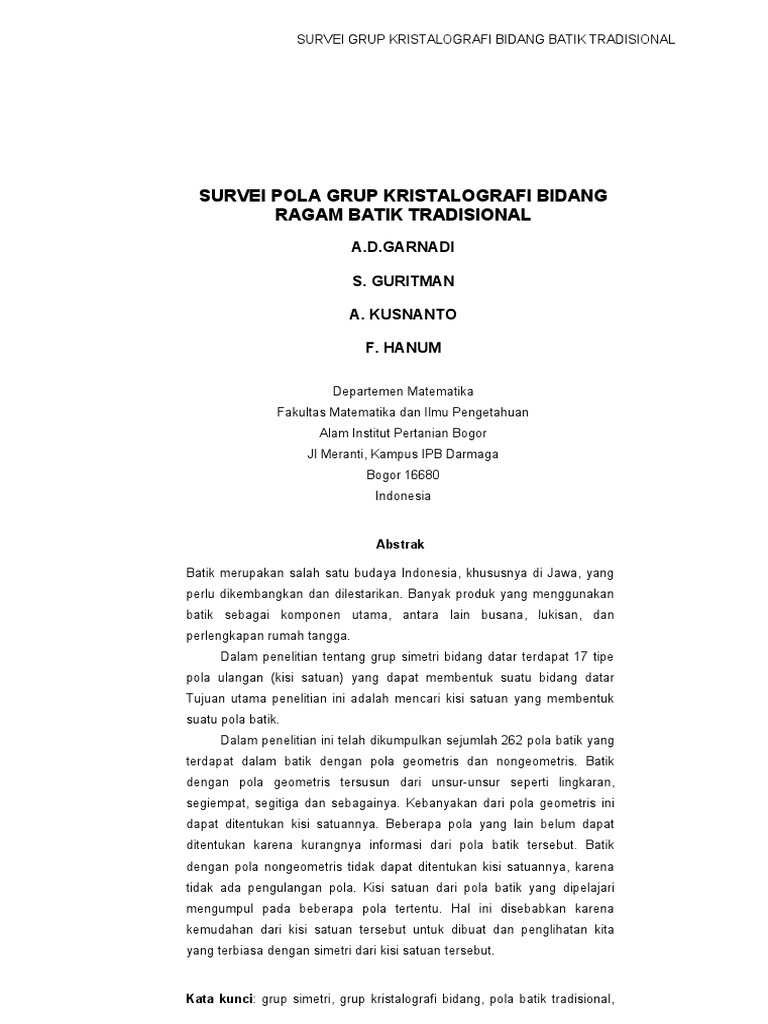 Penerapan Teori Grup | PDF