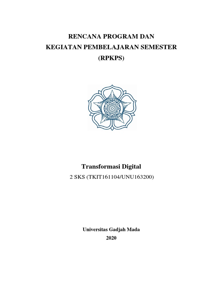 Contoh RPS Pembelajaran Daring PDF | PDF