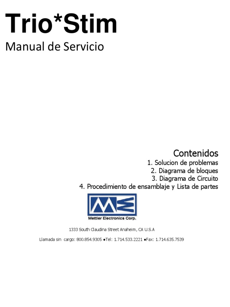 Trio Stim Manual Serv Tecnico Español | PDF | Placa de circuito impreso ...