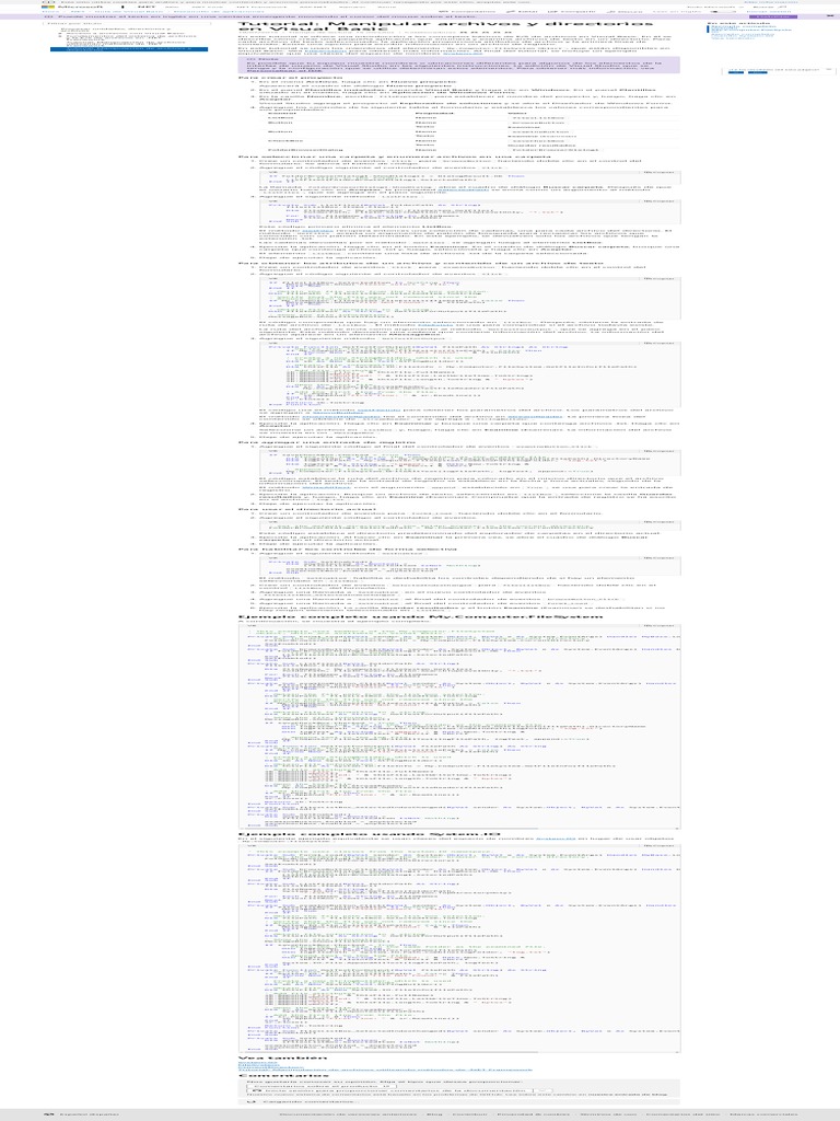 Manipular Archivos y Directorios en Visual Basic - Microsoft Docs | PDF | Básico | Archivo de ...