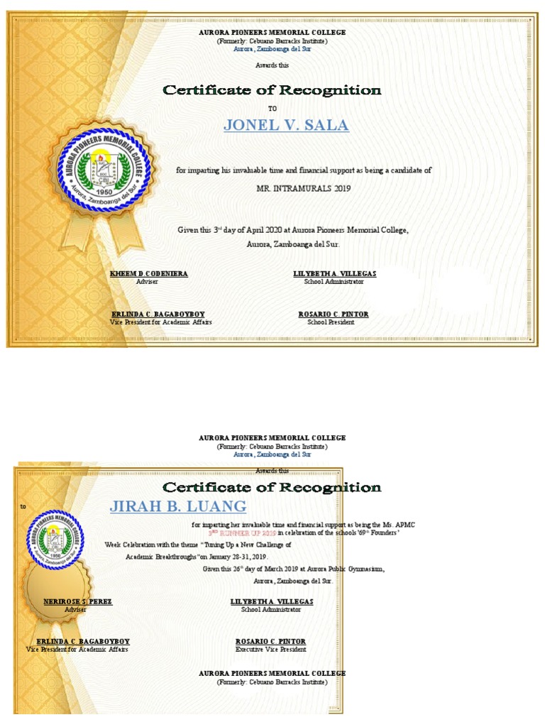 Candidate Certificate | PDF