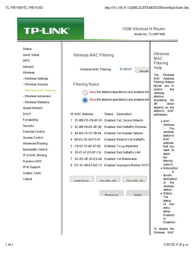 TL-WR740N - TL-WR741ND Archivos | PDF | Wi Fi | Computer Network