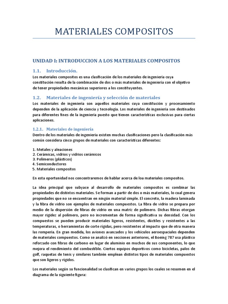 Curso de Materiales Compositos | PDF | Material compuesto | Polímeros