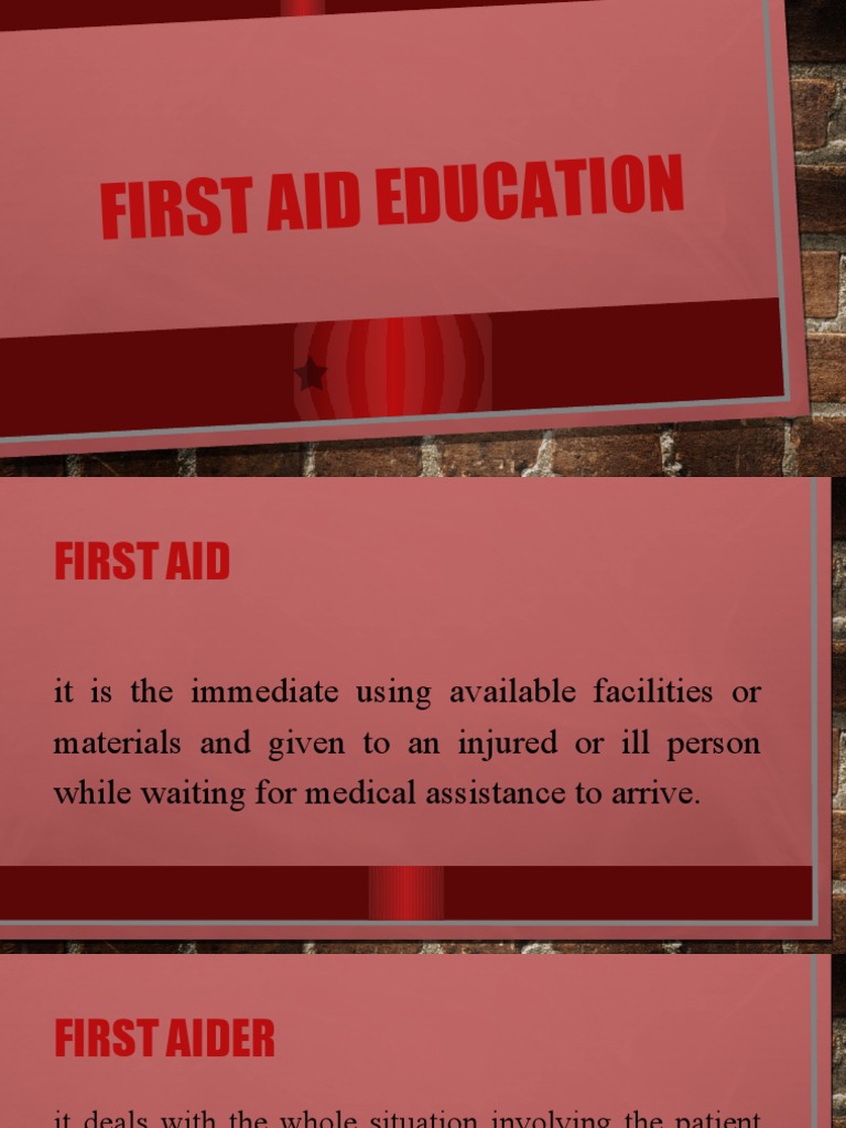 First Aid Education | PDF | First Aid | Emergency