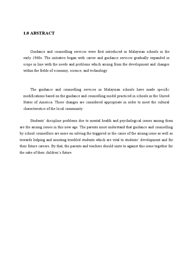 Malaysian School Counselling Evolution | PDF | Bullying | Psychotherapy