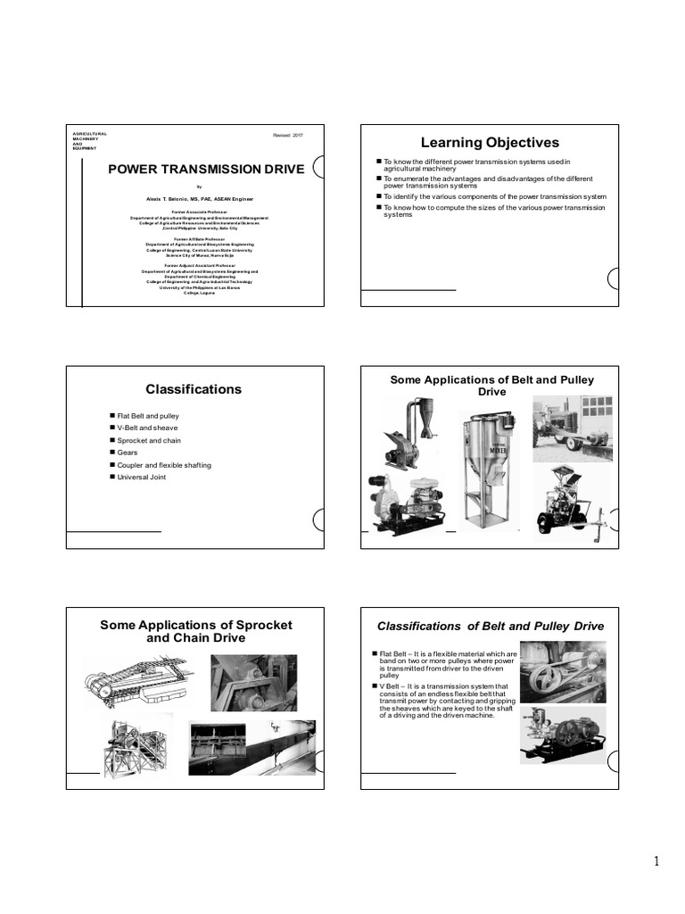 AME-Chap05-Power Transmission Drive | PDF | Gear | Belt (Mechanical)