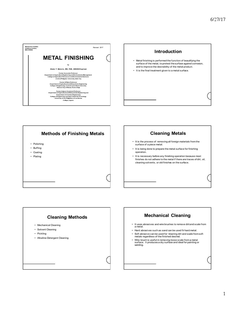 Metal Finishing: Methods and Techniques for Agricultural Machinery ...
