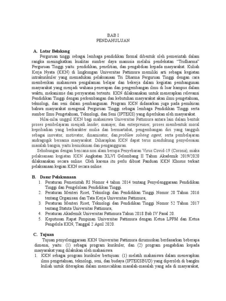 Bab I Laporan KKN | PDF