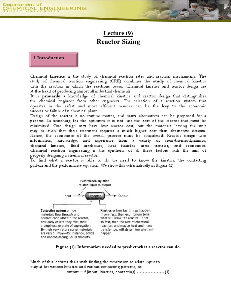 Reactor Sizing:) 9 Lecture ( | PDF | Chemical Reactor | Chemical ...