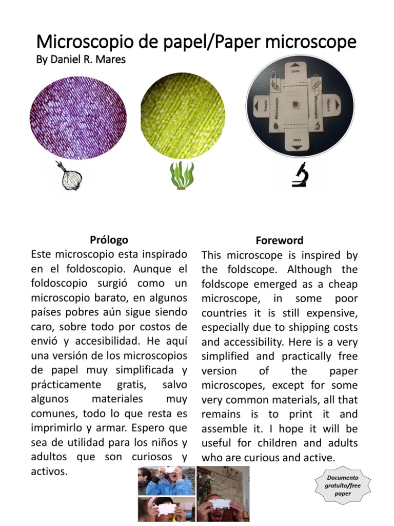 Microscopio de Papel/paper Microscope | Descargar gratis PDF | Óptica ...