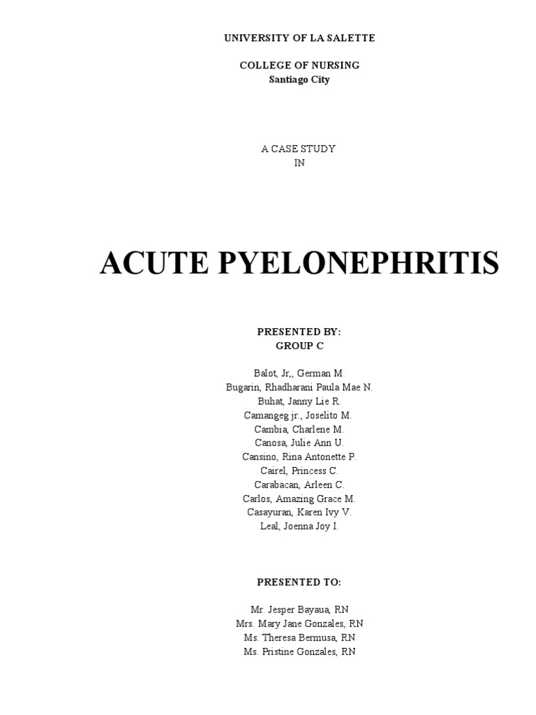 Acute Pyelonephritis | PDF | Kidney | Homeostasis