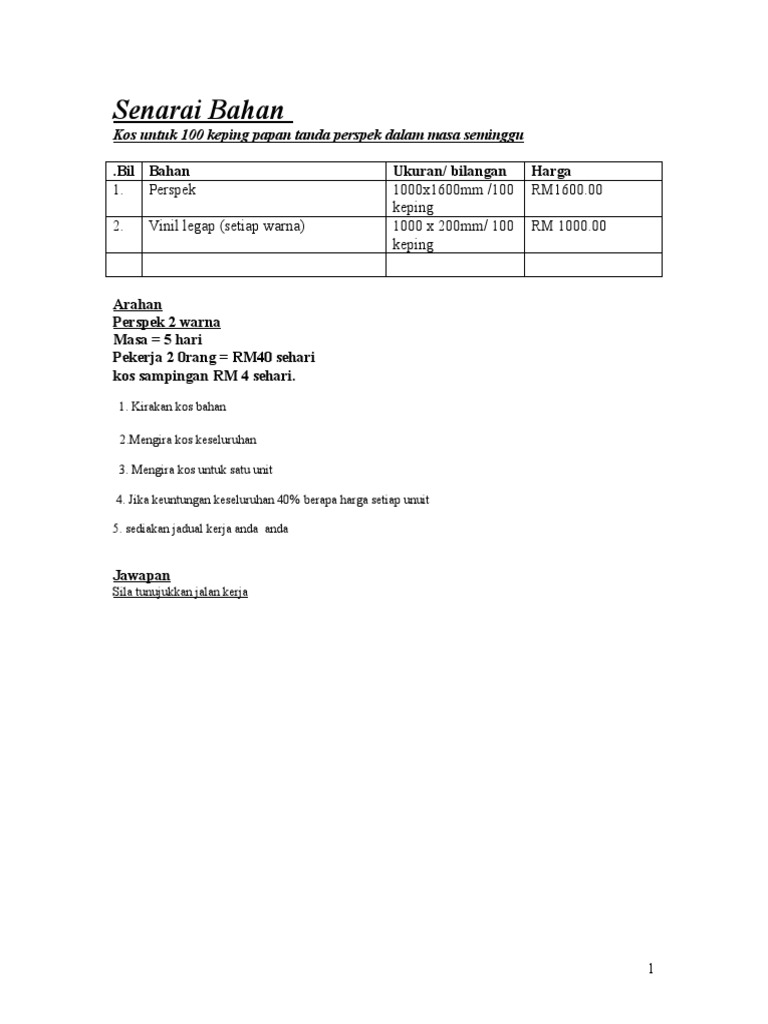 Soalan Kira-Kira Reka Tanda3 | PDF