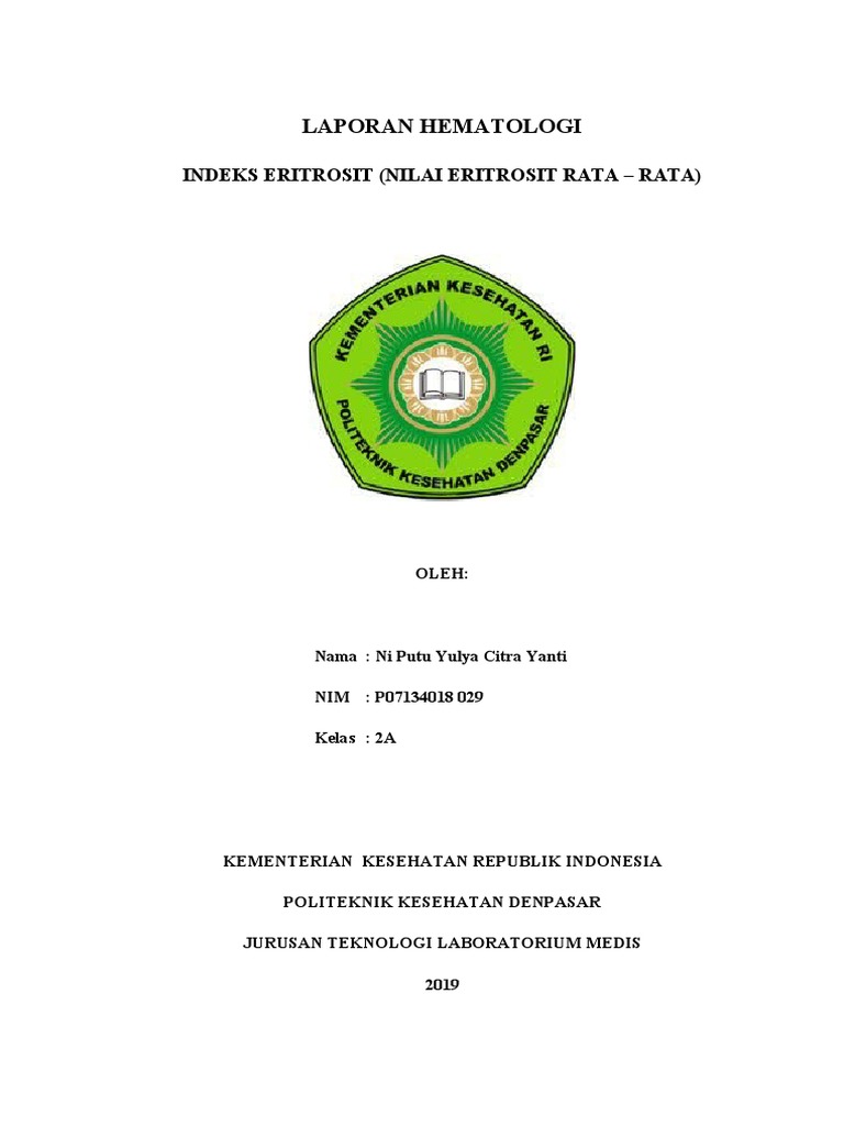 Laporan Hematologi 11 Indeks Eritrosit | PDF