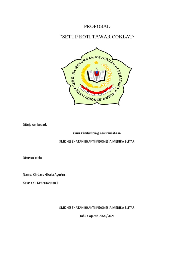 Proposal Setup Roti Tawar Coklat | PDF