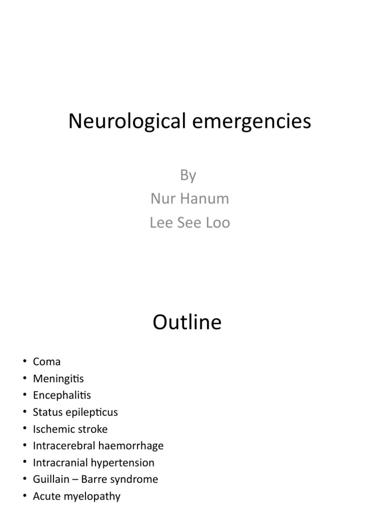 Neurological Emergencies d10 | PDF | Headache | Thrombosis
