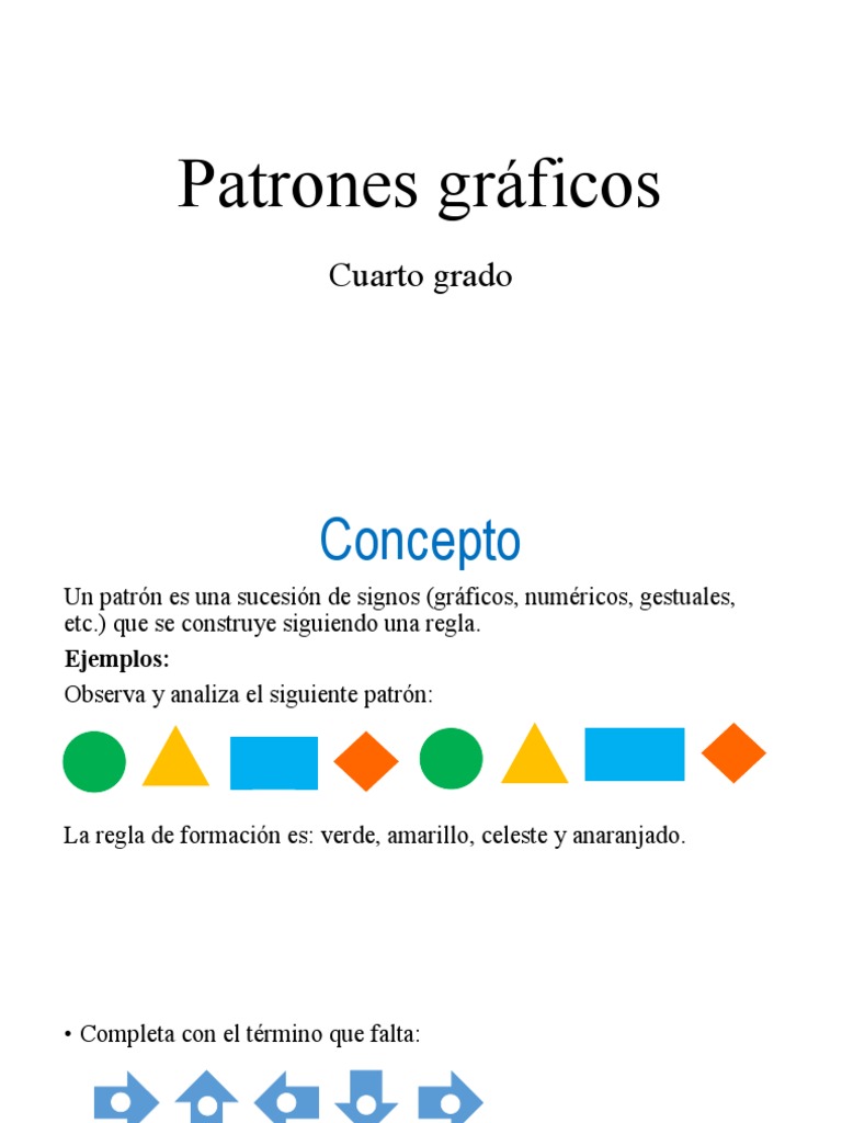 Patrones Gráficos para Cuarto Grado | PDF