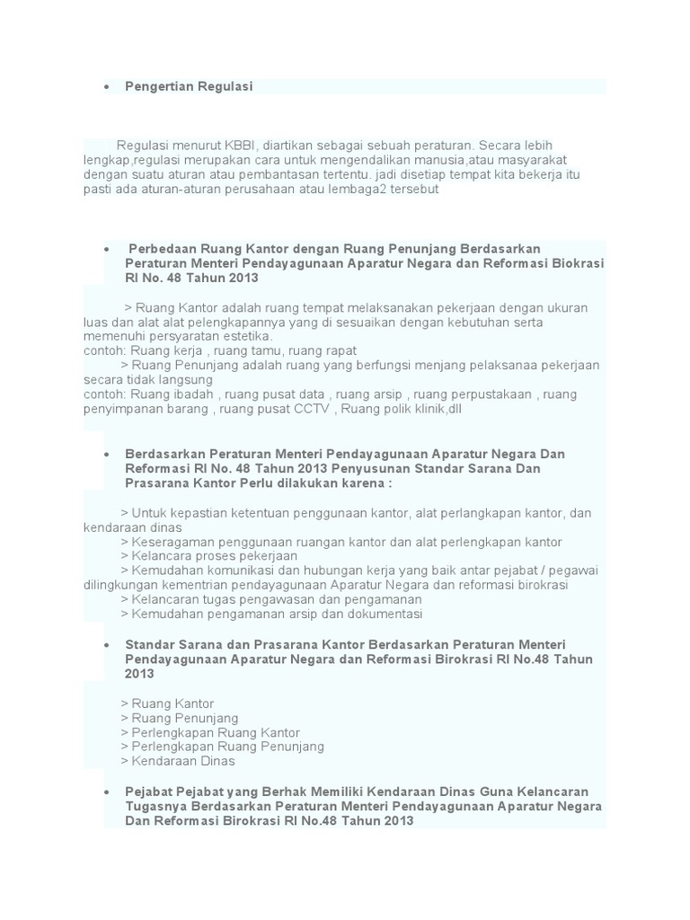 Pengertian Regulasi | PDF