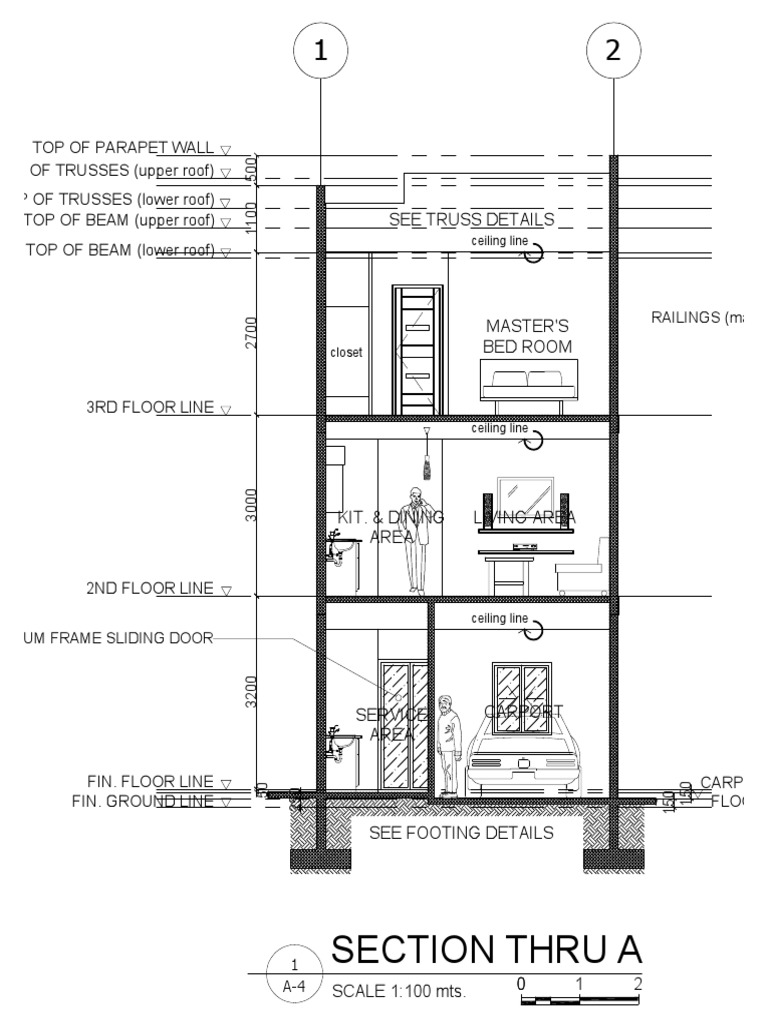 Section Thru A: See Truss Details | PDF