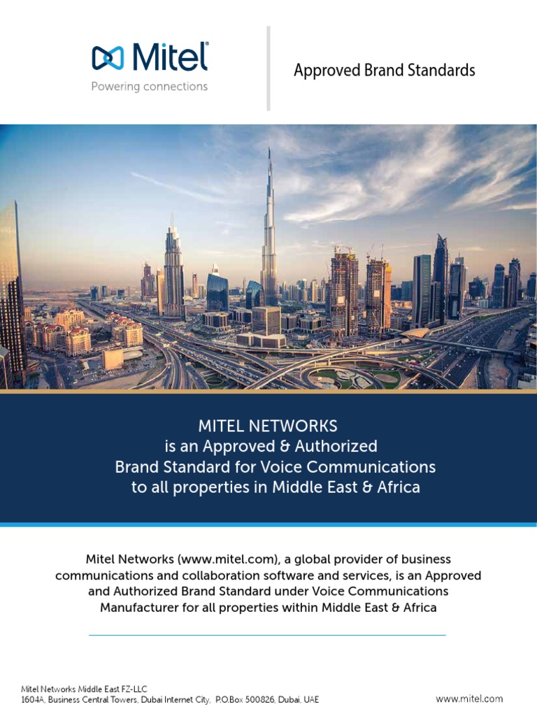 Hospitality Brand Standards - Mitel MEA | PDF