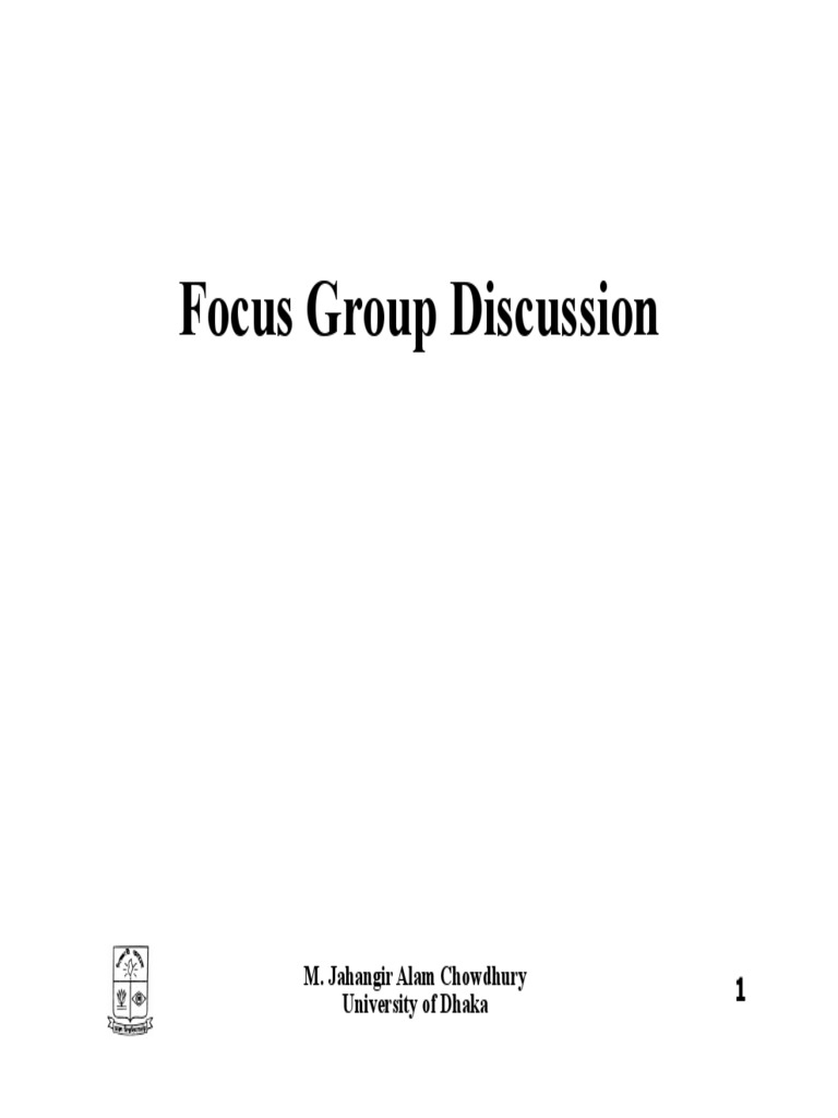 Focus Group Discussion | PDF | Focus Group | Semiotics