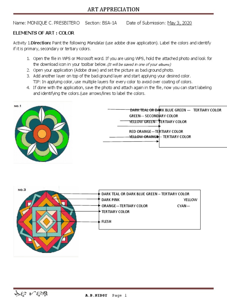 Art Appreciation: Elements of Art: Color | PDF