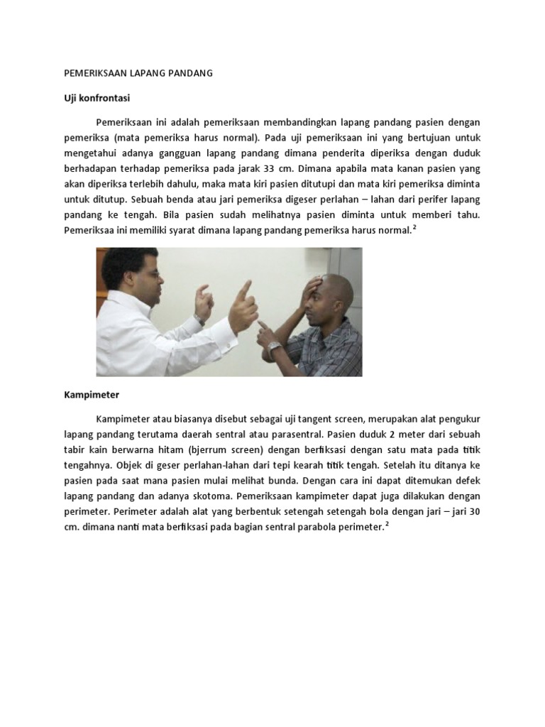 Pemeriksaan Lapang Pandang | PDF
