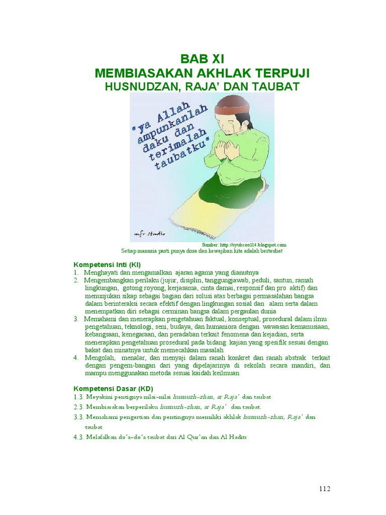 BAB 11 HUSNUDZAN, RAJA' DAN TAUBAT-Revisi | PDF