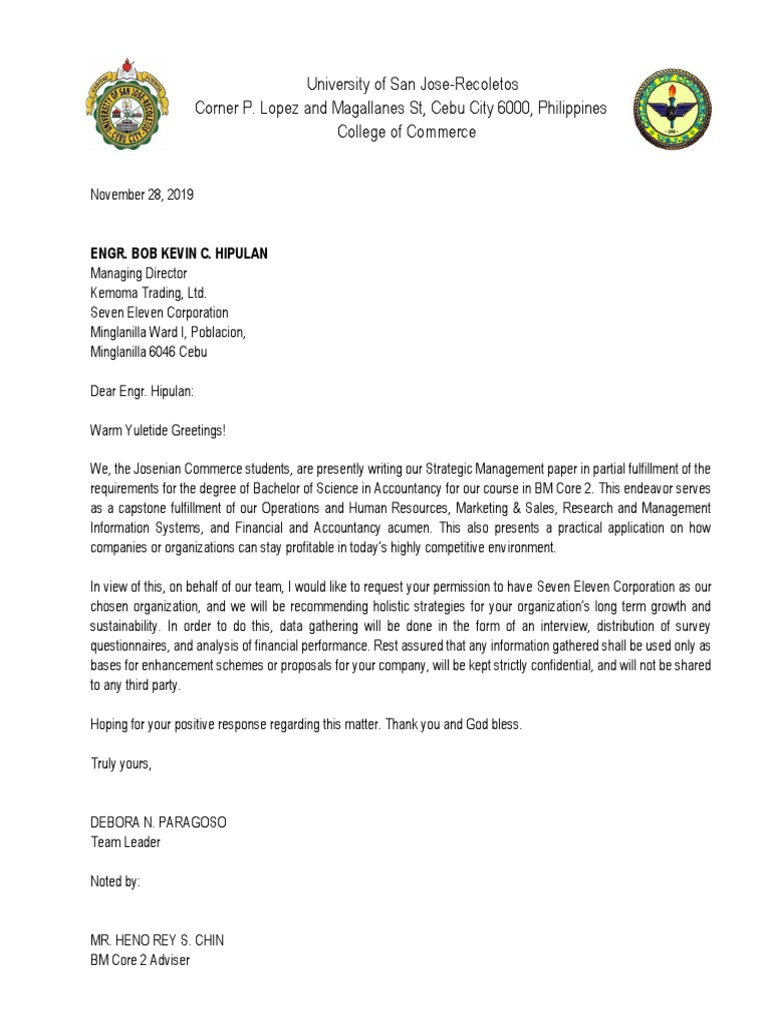 STRAMA Paper Request Letter | PDF