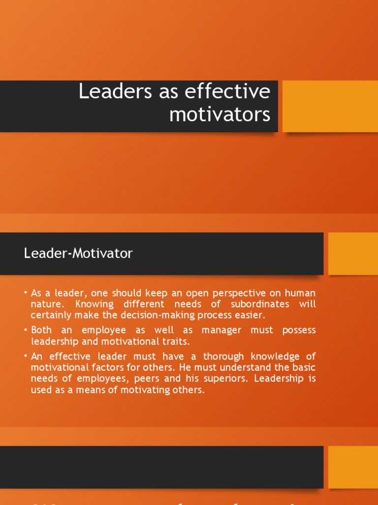 Motivating Leadership Strategies | PDF | Leadership | Motivation