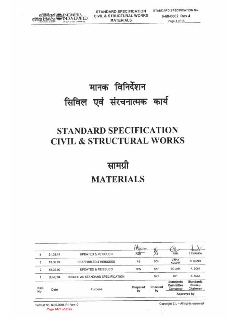 EIL Specifications For Fire Proofing | PDF