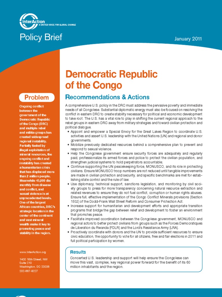 Sec17 - 2011 - FABB - Policy Brief - DRC | PDF | Democratic Republic Of ...