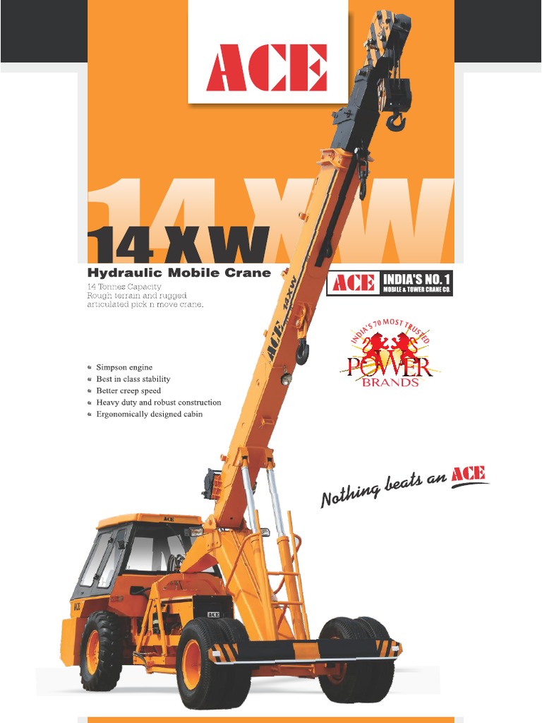 ACE 14T Hydra Load Chart and Specs PDF | PDF